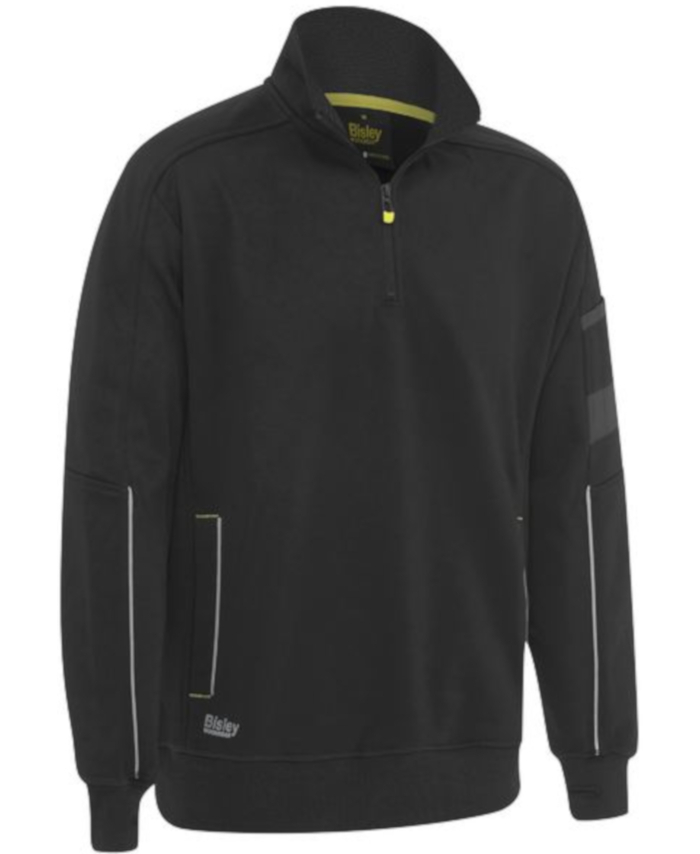 1/4 Zip Work Fleece Pullover With Sherpa Lining - Bisley