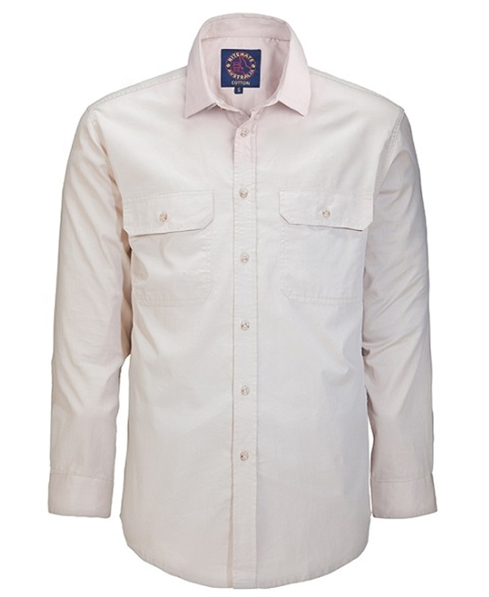 Men's Pilbara Shirt - Open Front Long Sleeve | Workwear | Ritemate Workwear